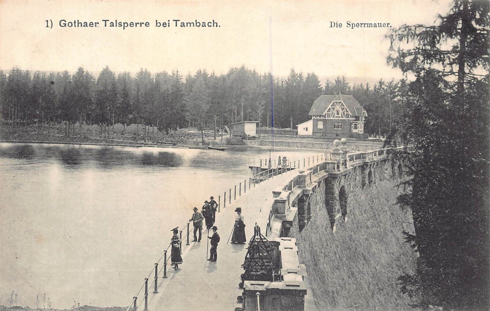 A117 Germany 1909 Gothaer Talsperre bei Tambach Sperrmauer Dam vintage postcard | eBay