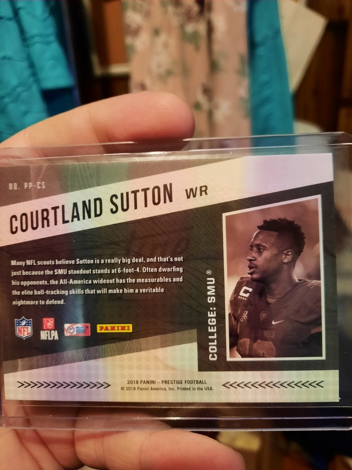 2018 Panini Prestige #PP-CS Courtland Sutton (NFL Passport) SMU ...