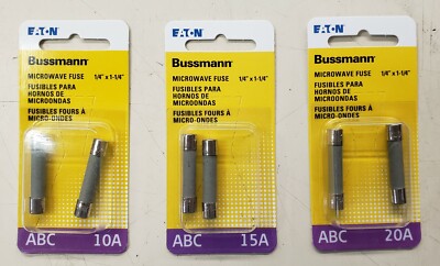 Bussman ABC-10/15/20 MICROWAVE OVEN FUSE - 10/15/20 amp (2 PACK) | eBay