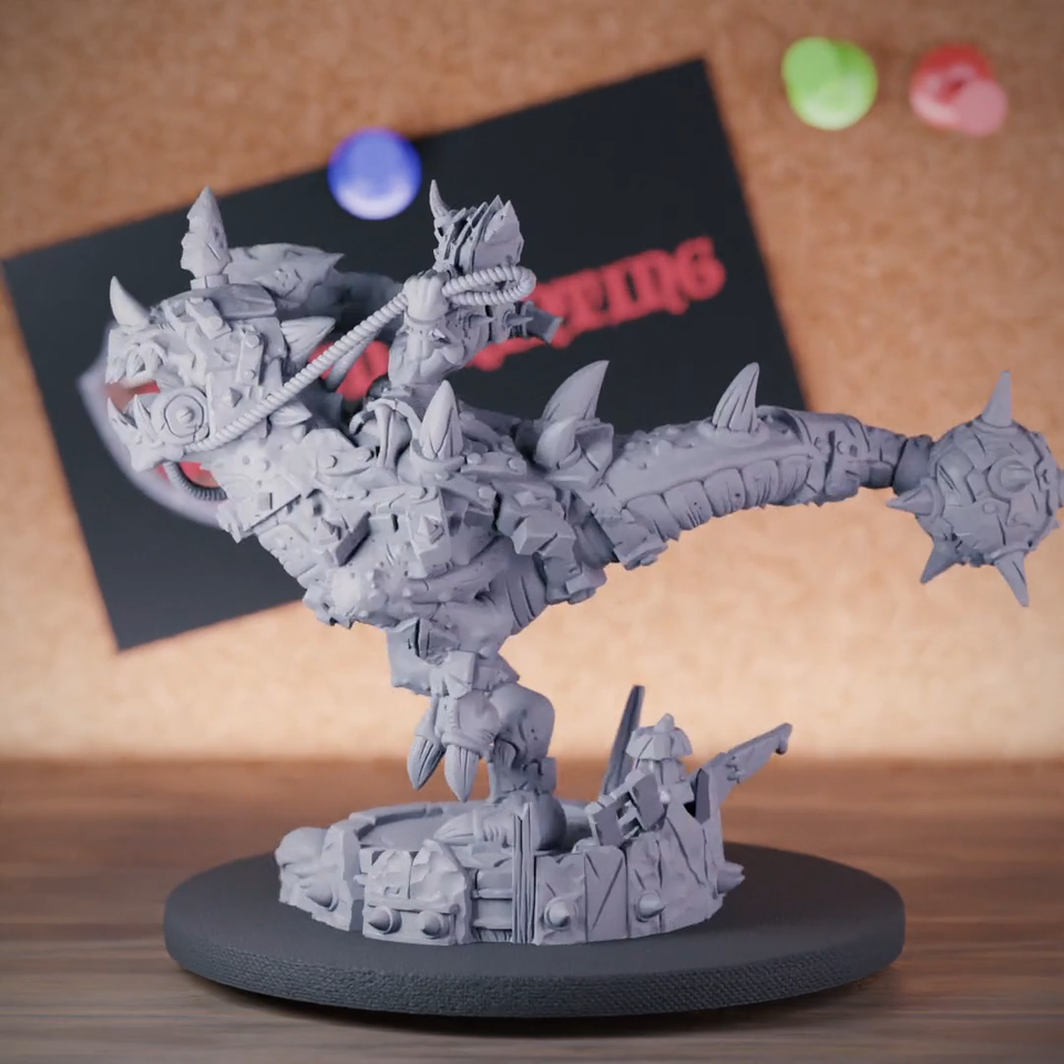 Goblin Chieftan Raptor Raider Miniature Monster Dungeons and Dragons ...