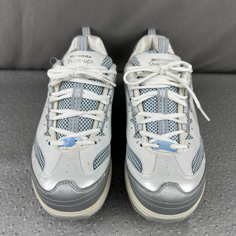 NEW Skechers Womens 10 Shape Ups 11803 White Casual Walking Toning Gym ...