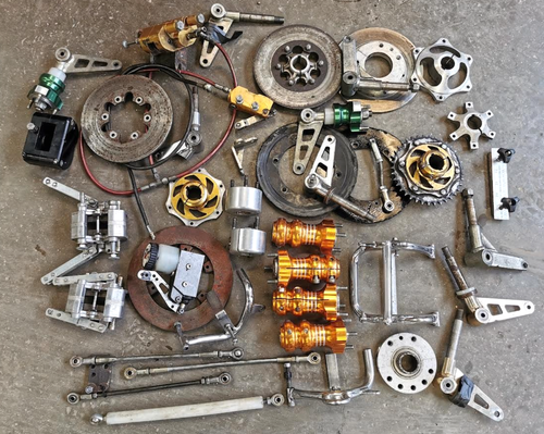 JOB LOT OF GO KART SPARES Wheel Hubs Discs Calipers Stub Axles Track ...