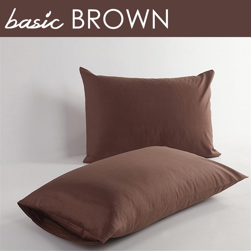 100% Cotton 400 Thread Count Solid Color Standard Queen Pillowcases ...