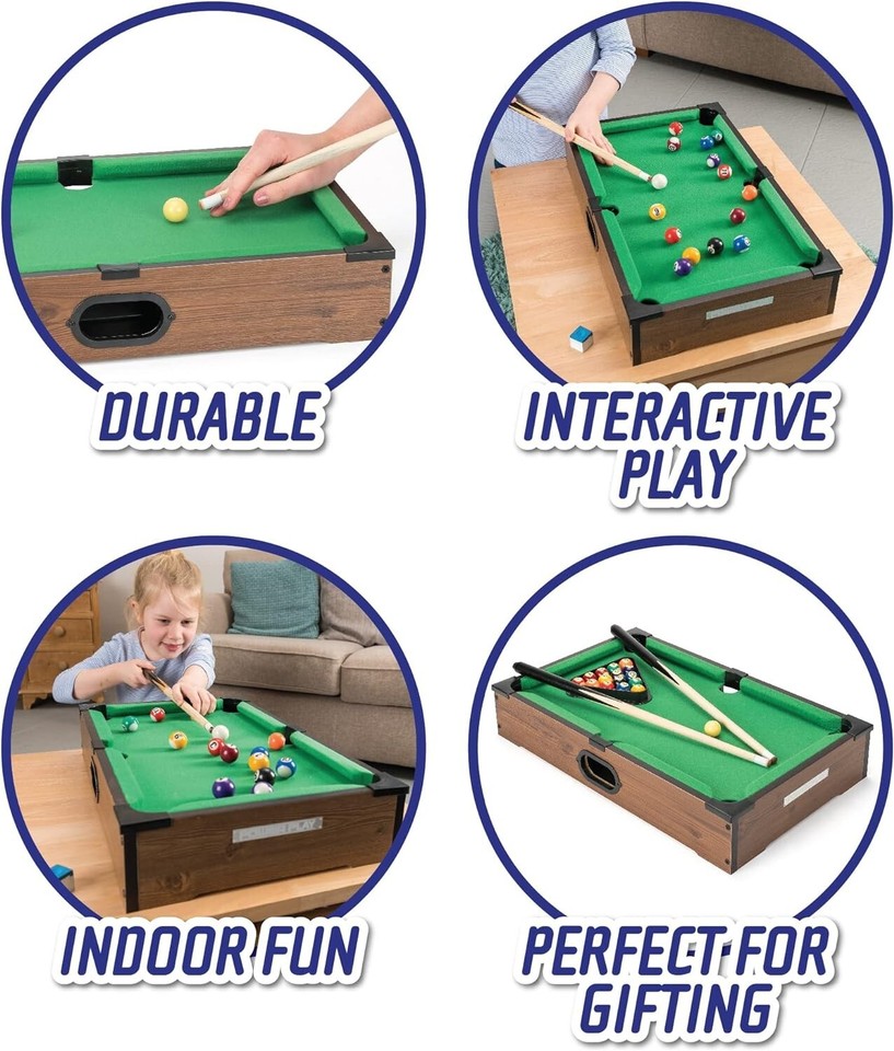 Pool Table Game 20inch Pool Table Game, Portable Wooden Classic Games ...
