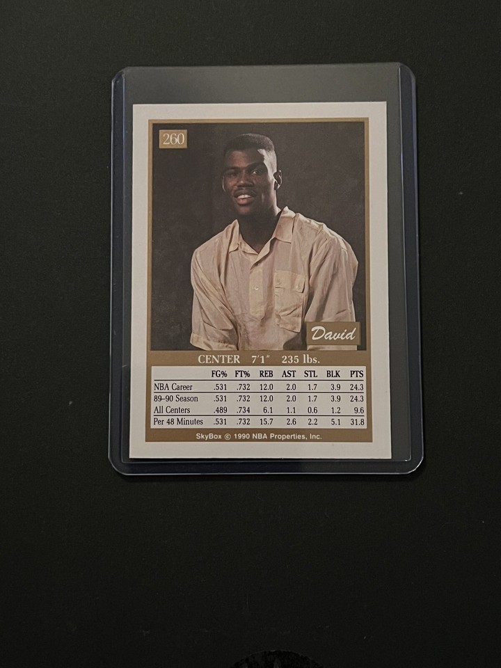 David Robinson Skybox 260 Spurs 1990 Mint Authentic Original Basketball ...