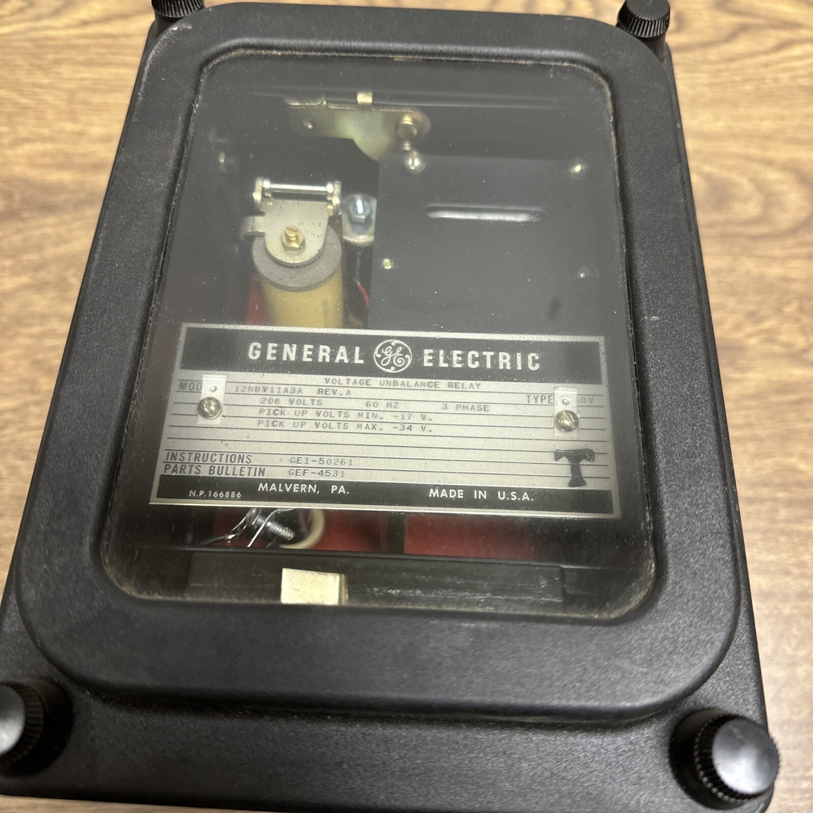 GE,12NBV11A3A,Voltage Unbalance Relay 208v 60hz 3Phase | eBay
