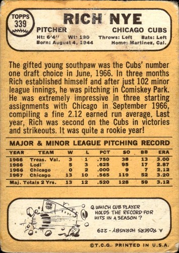 RICH NYE CARD #339 BUY ANY 2 ITEMS FOR 50% OFF B221R2S6P72 | eBay