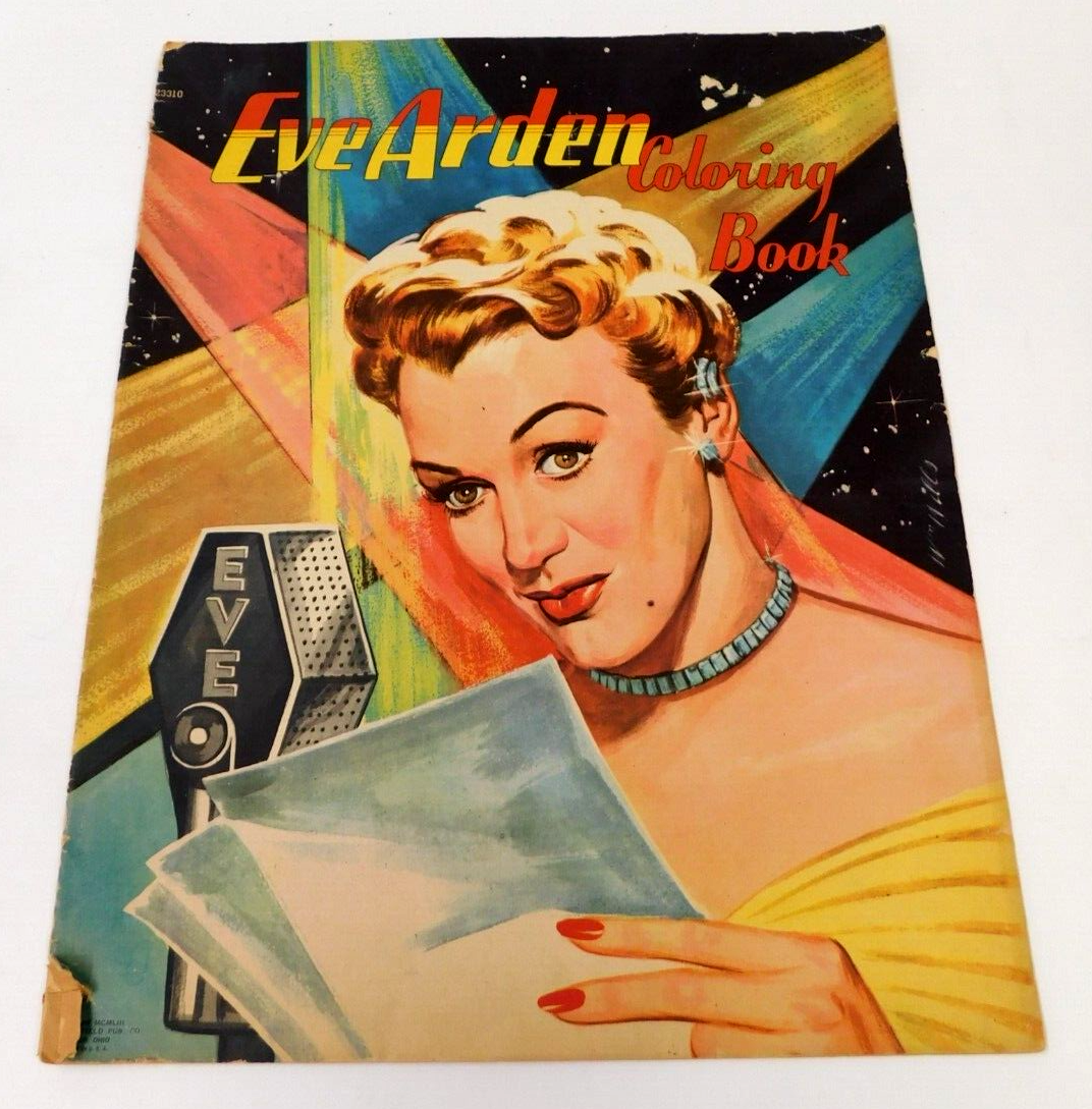 EVE ARDEN VINTAGE 1953 PAPERDOLL BOOK & UNUSED COLOR BOOK 11" X 14 ...