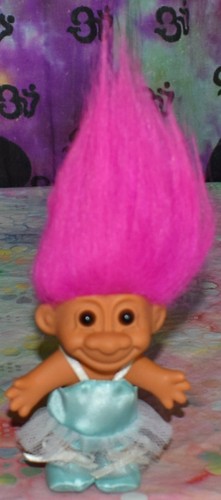 Vintage Russ BALLERINA TROLL DOLL In Aqua Ballet Outfit Tutu Shoes Hot ...