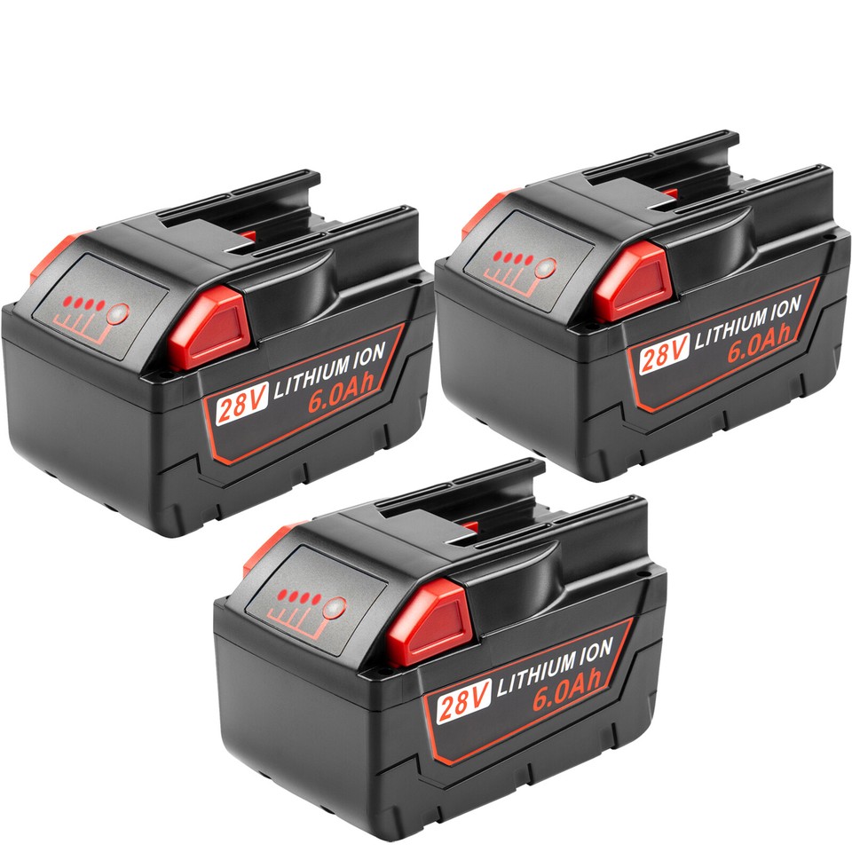 1-4x 28V 6.0Ah Li-ion Battery For Milwaukee For M28 V28 48-11-2830 48 ...
