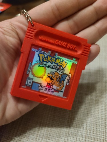 Pokémon Red keychain Game Boy Gameboy Nintendo cartridge Pikachu retro ...