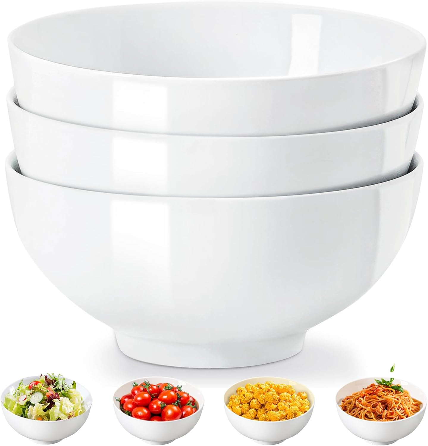 Large Serving Bowls - 60 Oz Ceramic Salad Bowl - 8 Inch Serving Bowl ...
