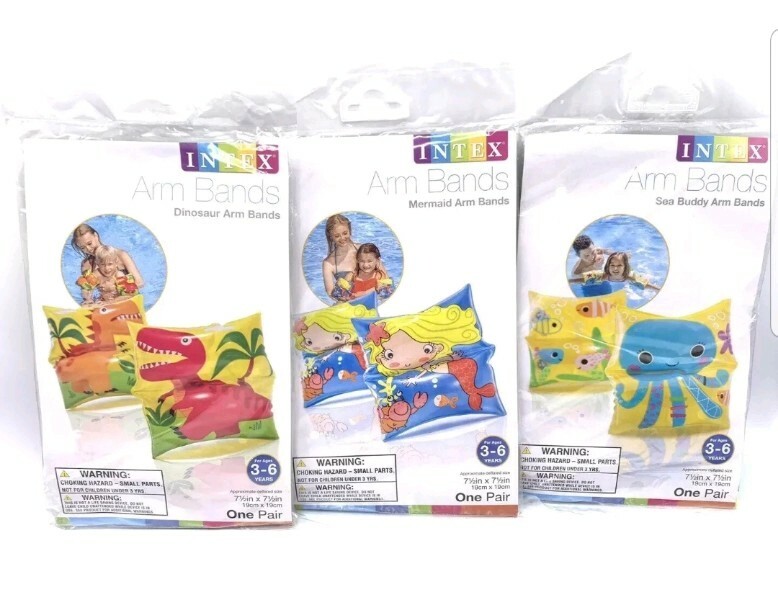 3 Pairs INTEX CHILREN'S INFLATABLE SWIM ARM BANDS Kids Floaties BRAND ...