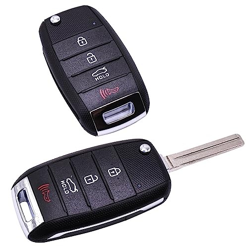 2-Pack Flip Keys Fob Keyless Entry Remote Replacement Compatible with ...