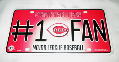 CINCINNATI REDS #1 FAN EMBOSSED METAL LICENSE PLATE #01 - NEW | eBay