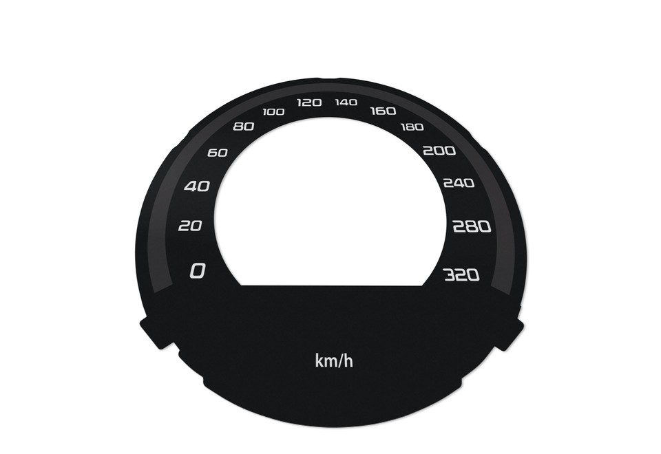 Mercedes-Benz C AMG W204 320km/h per-FL - Speedometer dials MPH to KM/H ...