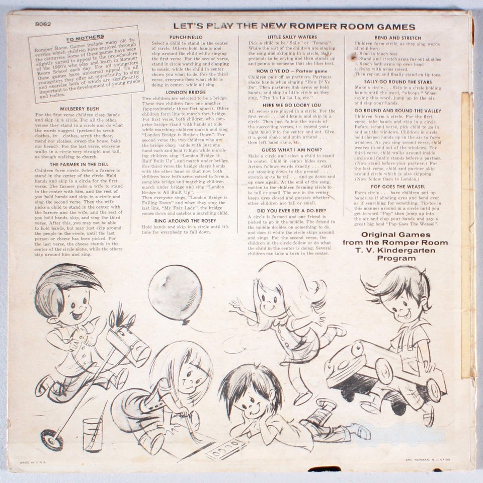 Romper Room Games (1967) Vinyl LP • Let's Play the New, TV Soundtrack ...