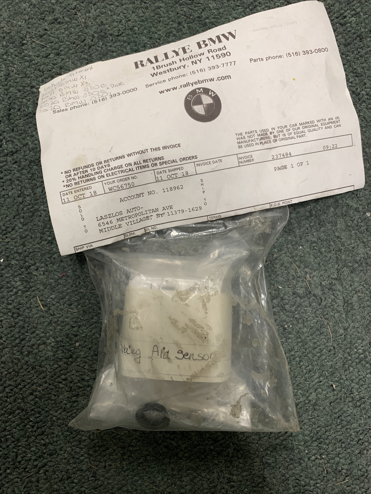 OEM 66209274429 BLK BMW, Rolls Royce, Mini Front Ultrasonic Sensor | eBay