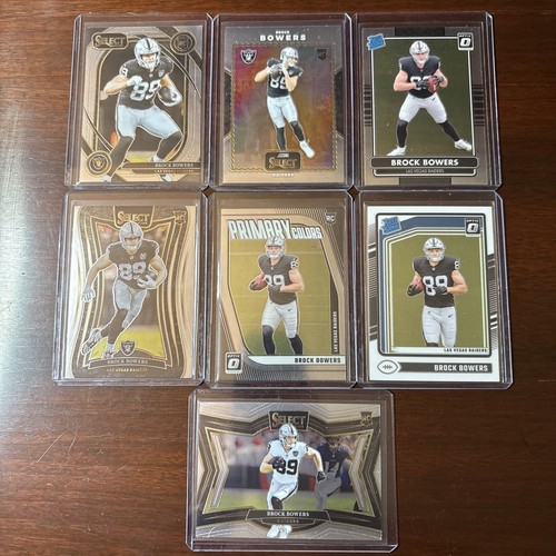 7 Card Brock Bowers Lot - 2024 SELECT & OPTIC RATED ROOKIE & INSERTS RC ...