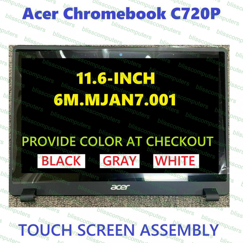 Acer Chromebook C720P C720 white LED LCD Touch Screen W/ BACK COVER ...