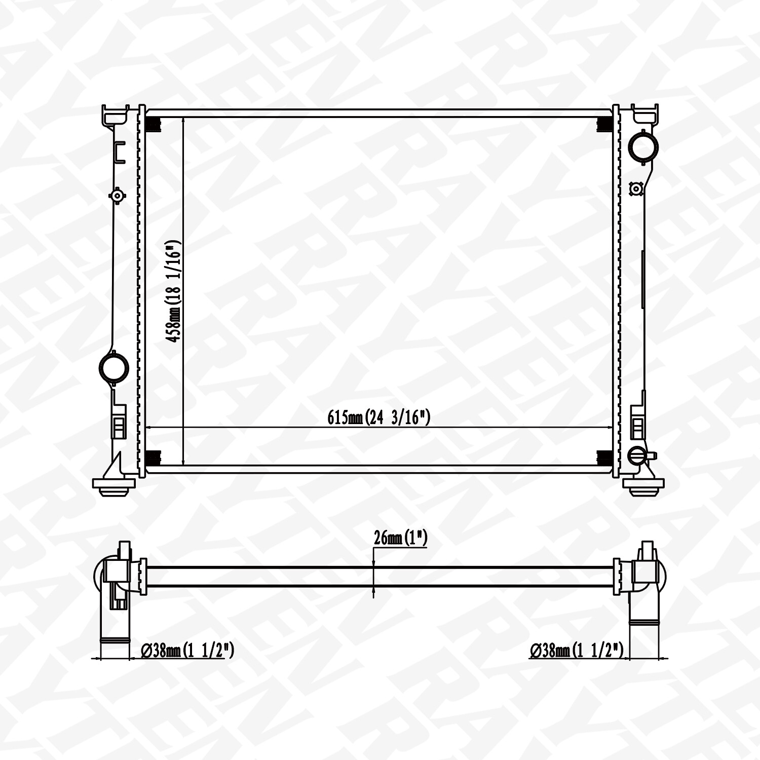 13157 Radiator for Chrysler 300 09-14 Dodge Challenger 10-15 Charger 09 ...