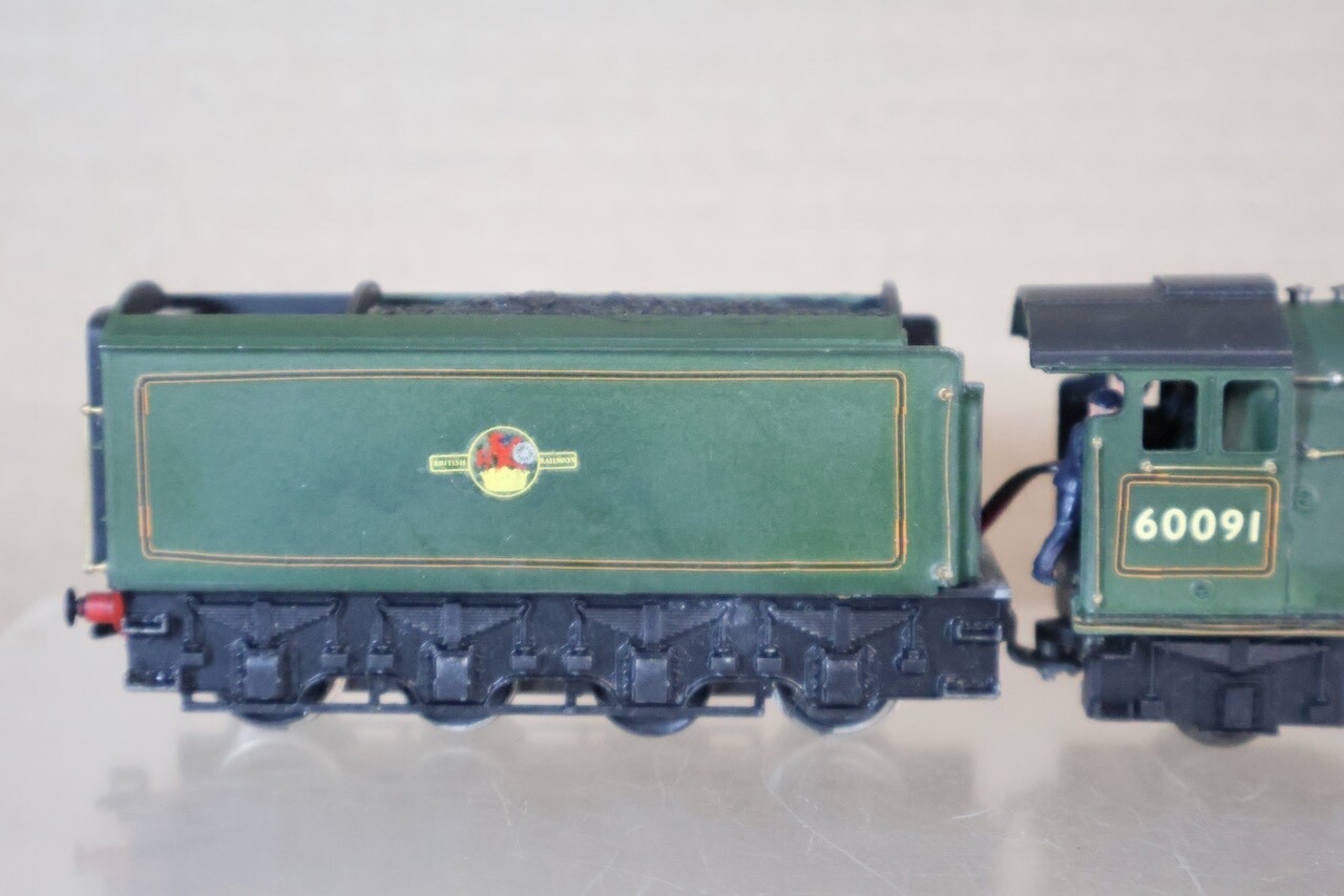 TRIX LILIPUT RE PAINTED BR 4-6-2 CLASS A3 LOCOMOTIVE 60091 CAPTAIN ...