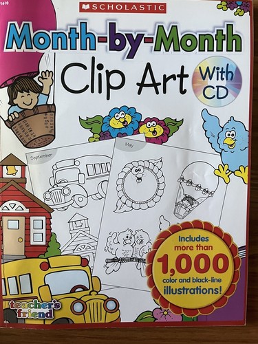 Month By Month Clip art With CD- More Than 1000 Colour And Blackline ...