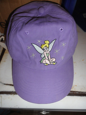 Girls Tinkerbell Purple Embroidered Baseball Cap NWT Disney Store | eBay