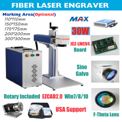 SFX 30W Fiber Laser Marking Machine MAX Laser Engraver Marker with ...