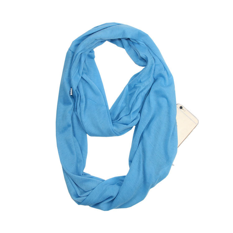 Infinity Scarf With Zipper Pocket Women Convertible Soft Loop Ring Neck ...