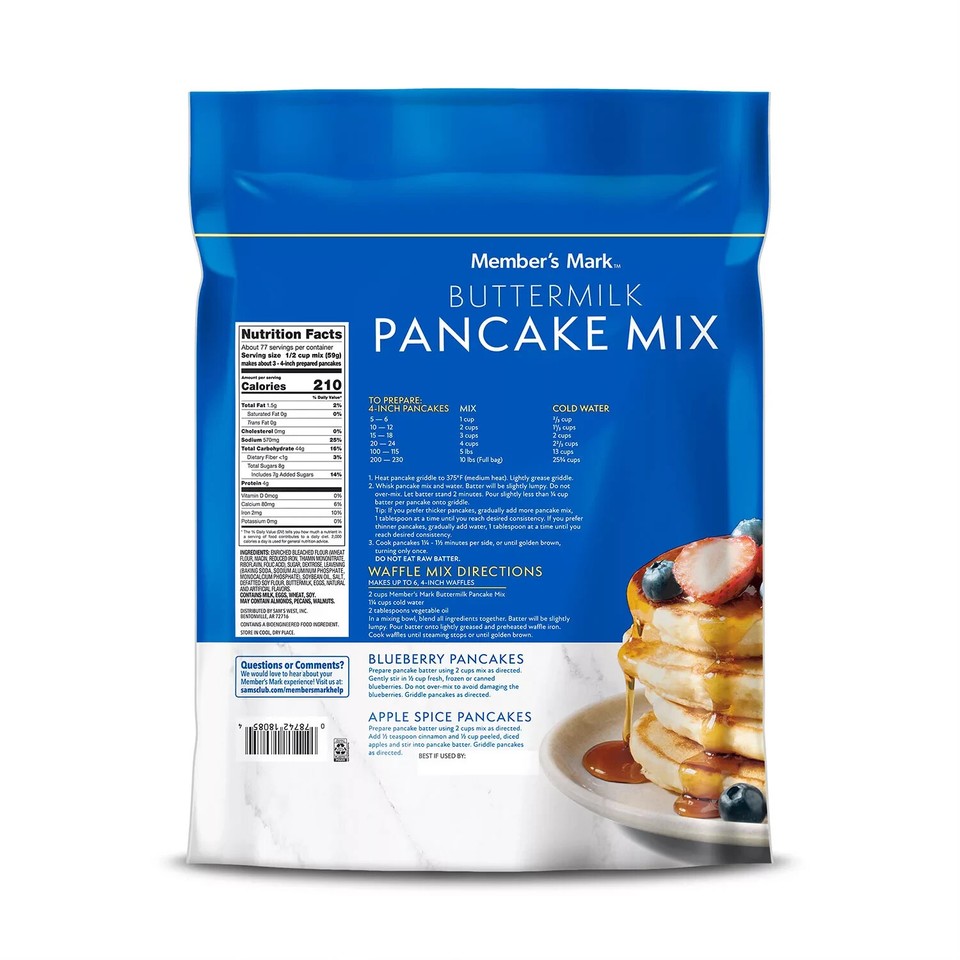 Member's Mark Buttermilk Pancake Mix - 10 lbs. Bulk Size | Perfect for Pancake L | eBay