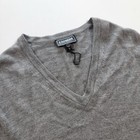 Express Men's Pullover Sweater V-neck Gray Merino Wool Size Large NEW W ...