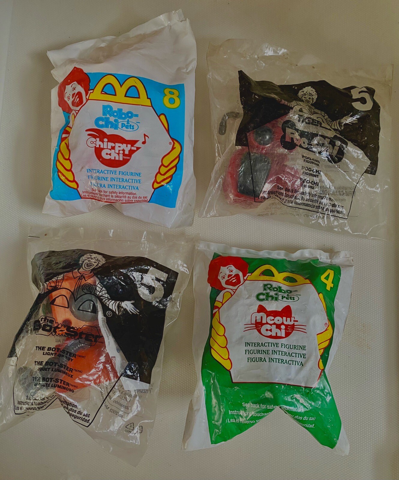 Robo-Chi Pets McDonald's Happy Meal Toys 2000, 2001, 2002 Lot of 4 ...