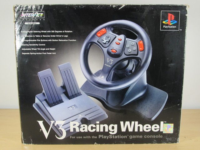 V3 InterAct Steering Racing Wheel & Pedals Sv-1118 for Sony PlayStation ...