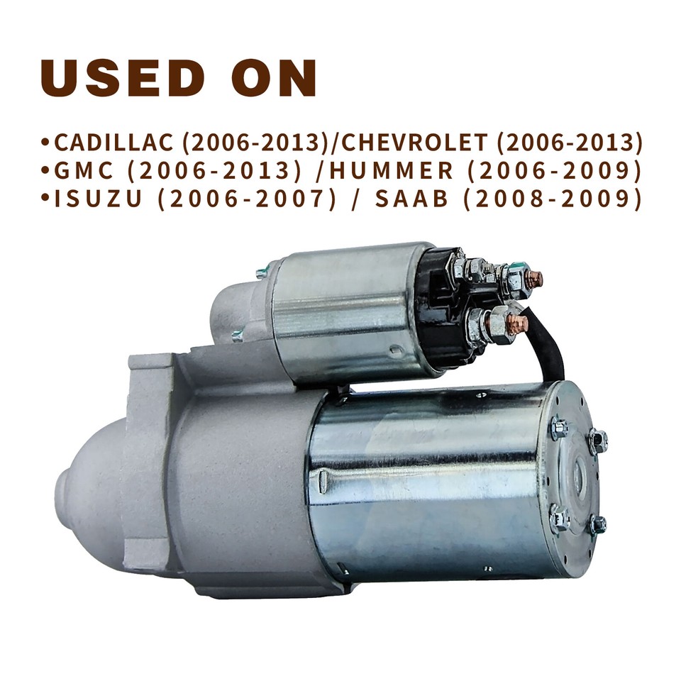 Starter For 2006-2013 Cadillac Escalade Chevy GMC Silverado Express ...