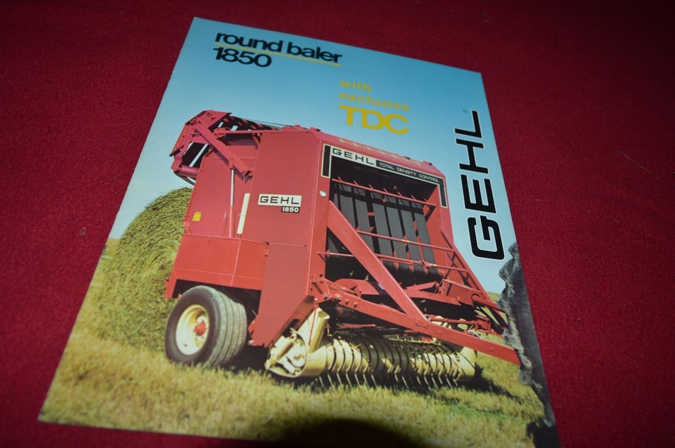 Gehl 1450 1850 Round Baler Dealer Brochure DCPA8 | eBay