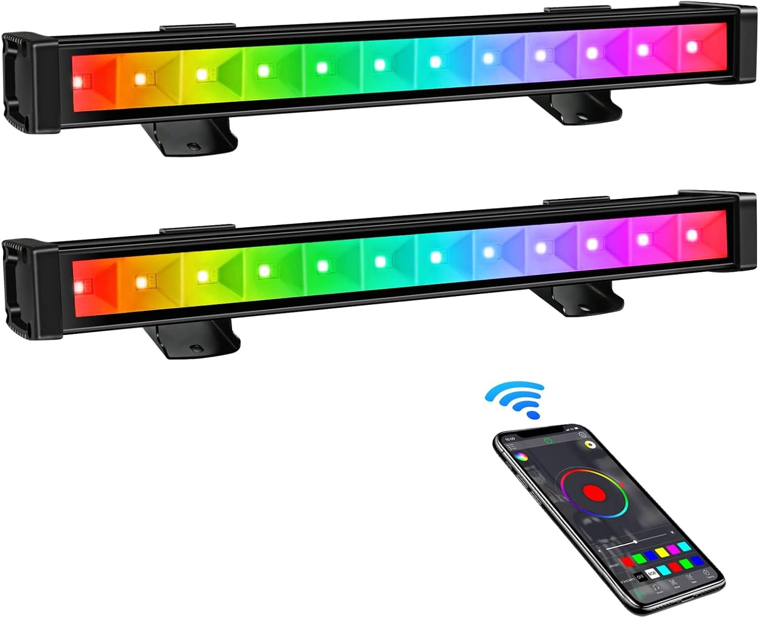 LED Stage Wash Lights Bar - 45W RGBW Smart APP Control Multicolor IP65 ...