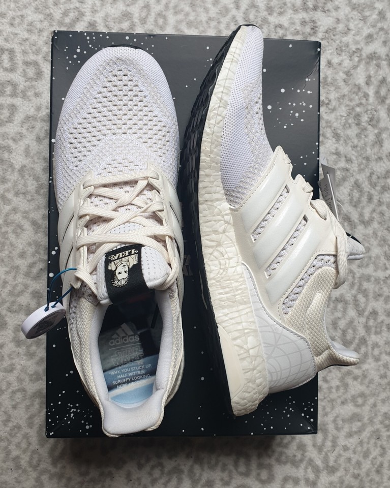 Adidas Ultraboost DNA X Star Wars Size UK 11 BNIB Princess Leia White J3 | eBay UK