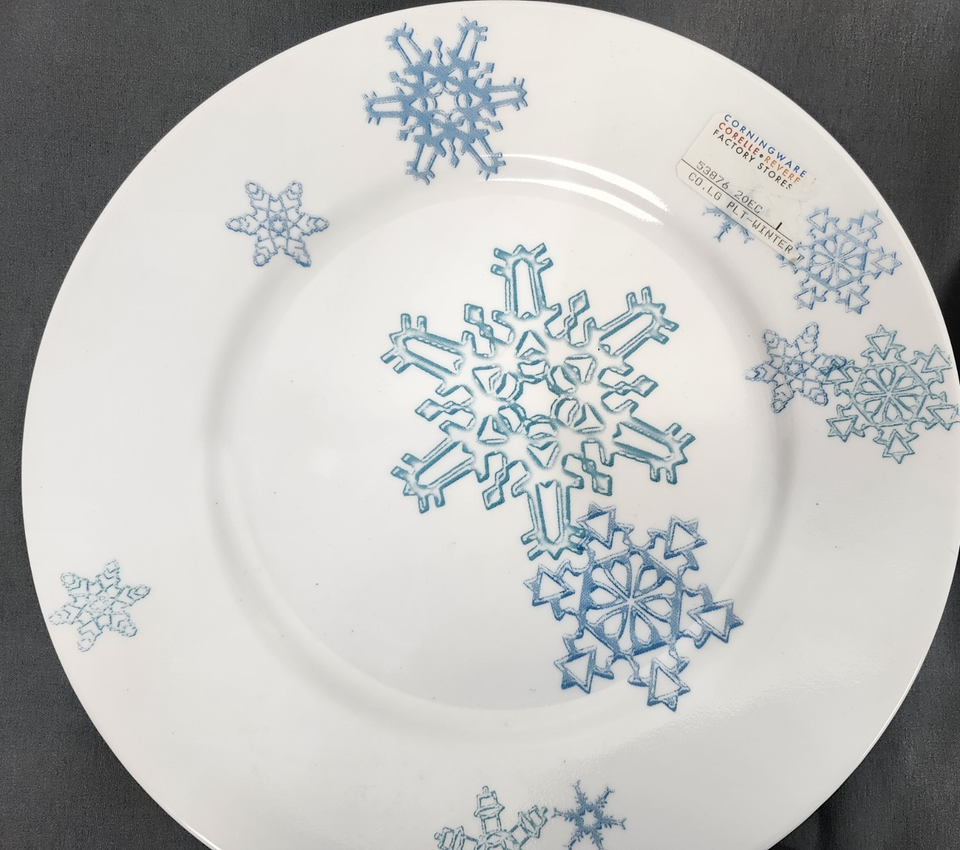 Corelle Winter Magic 10 3/4" Set of 4 Dinner Plate Christmas Blue ...