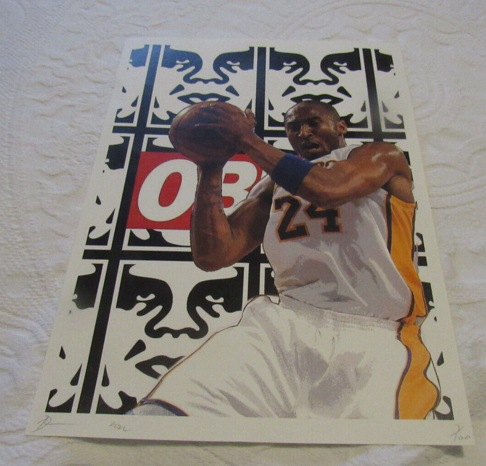 2022 Pop Art Graphic Print Signed, Death NYC tribute KOBE BRYANT 12 1/2 ...
