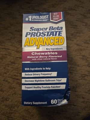 Super Beta Prostate Advanced Natural Berry Chewables 60 Tablets (CO11 ...