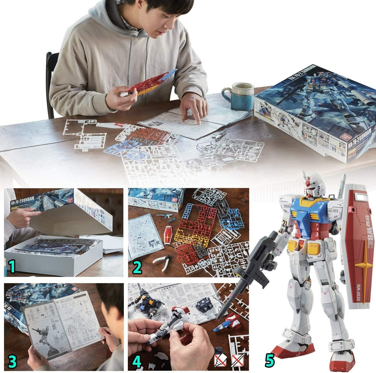MG RX-78-2 Ver. 3.0 Gundam 1/100 Robot Master Grade Model MG RX-78-2 Ver. 3.0 Gundam 1/100 Robot Master Grade Model