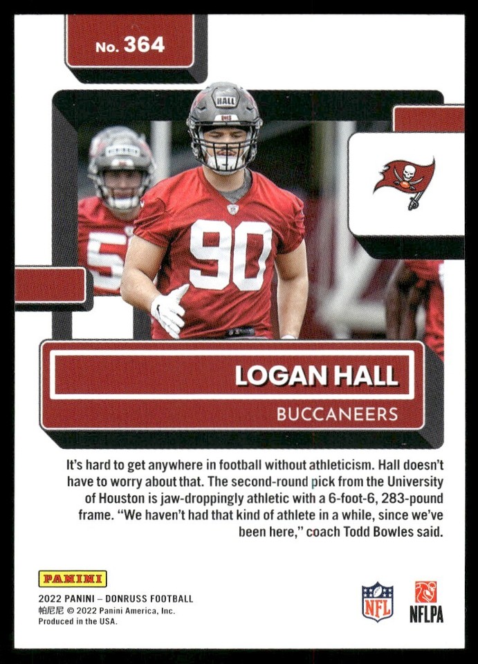 2022 Donruss Logan Hall Rookie Tampa Bay Buccaneers #364 | eBay