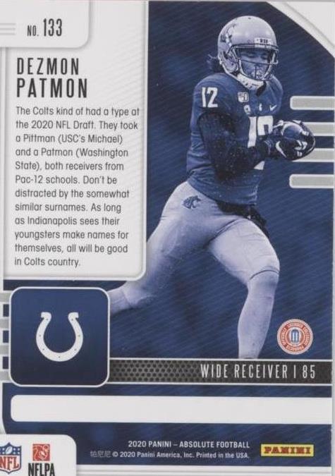 2020 Panini Absolute Dezmon Patmon #133 for sale | eBay