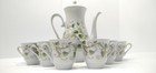 Tea set porcelain set teapot decanter and 6 cups leaves USSR vintage | eBay