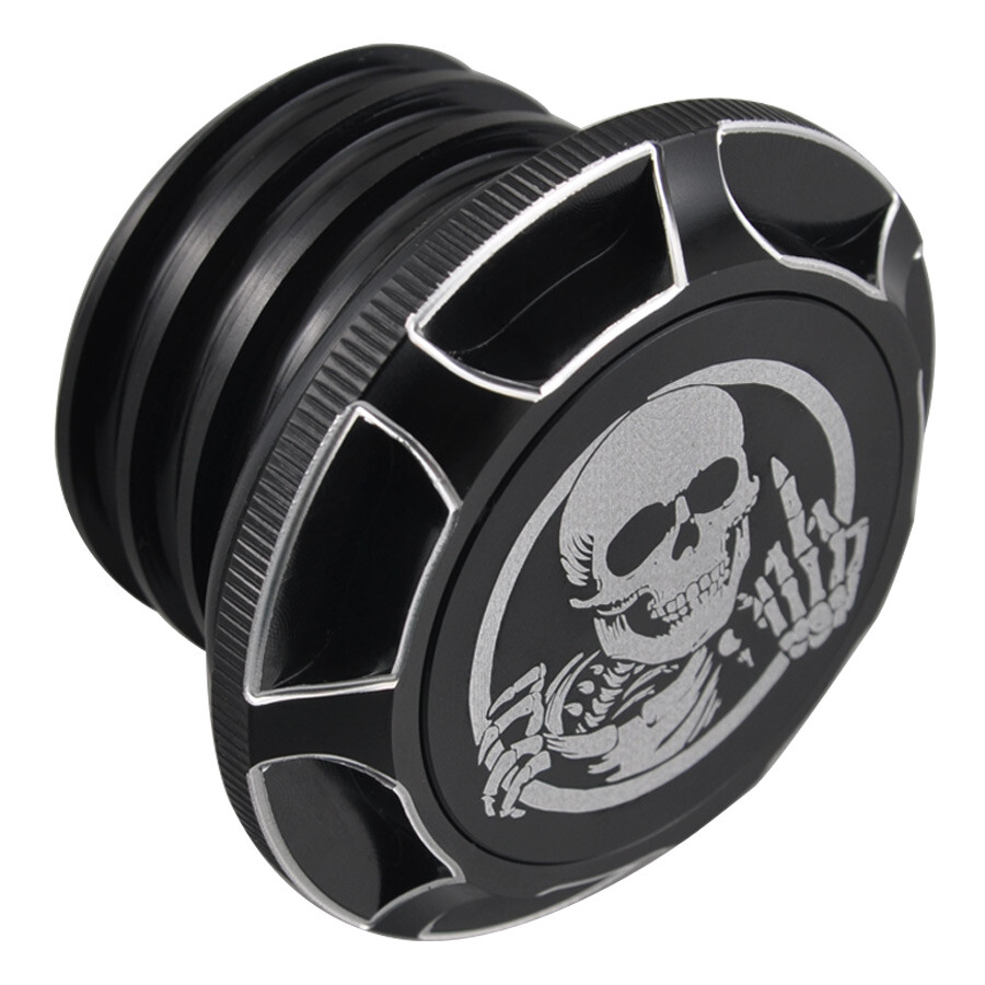 Black Motorcycle Skull Fuel Tank Gas Cap for 1996-2014 Harley Iron 883 ...