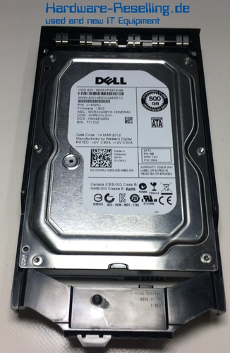 Dell Western Digital 500GB SATA 3,5 " 3G 7,2K WD5003ABYX-18WERA0 0Y446J ...
