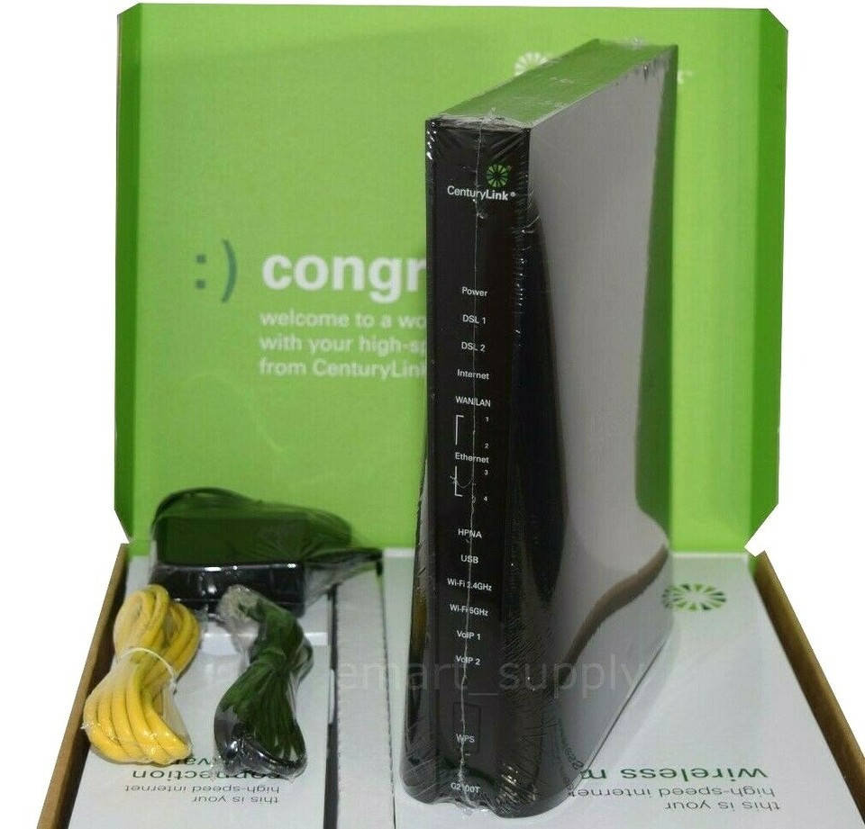 CenturyLink Technicolor C2100T DSL Fiber Wi-Fi VDSL2 Modem Router 802 ...