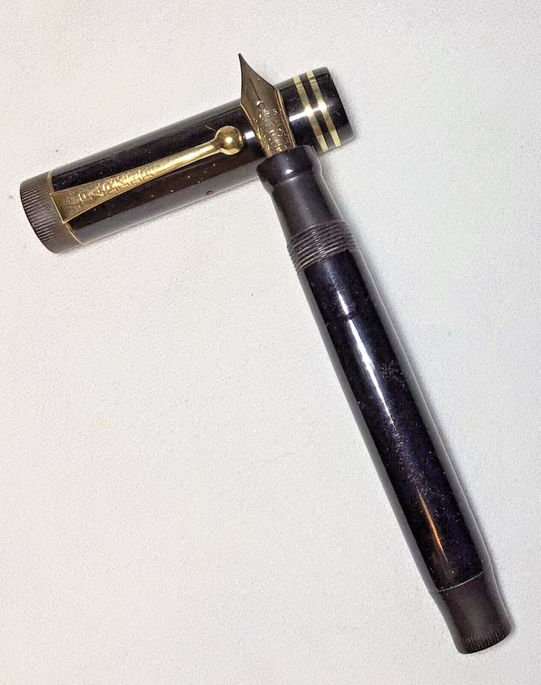 Parker Duofold Junior Fountain Pen Black Permanite Restored Excellent ...