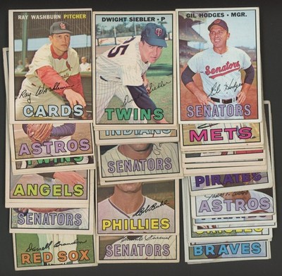 1967 Topps Baseball Lot of 71 G-EX Commons Stars HOF Rookies SP High ...